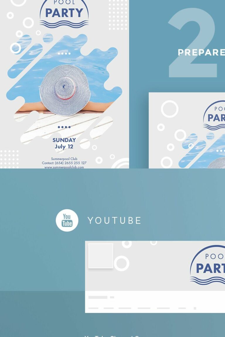 Social Media Pack | Pool Party – MasterBundles