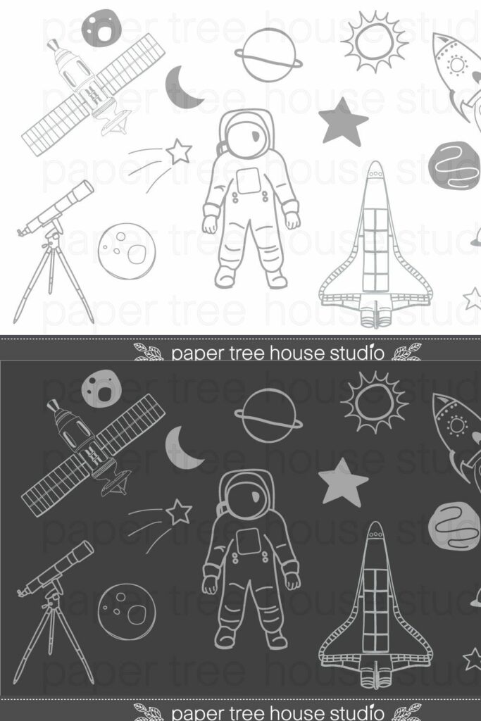 Space Exploration Clip Art Doodles – MasterBundles