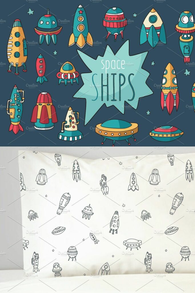 Spaceships set + pattern – MasterBundles