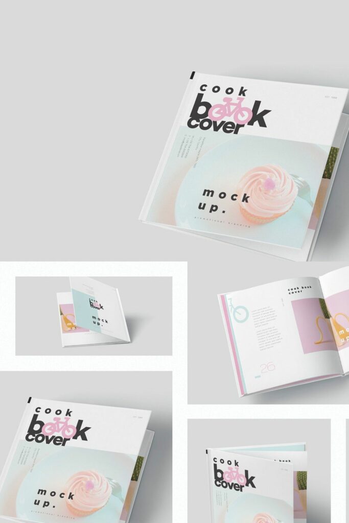 Square Hardcover Book Cover Mockups – MasterBundles