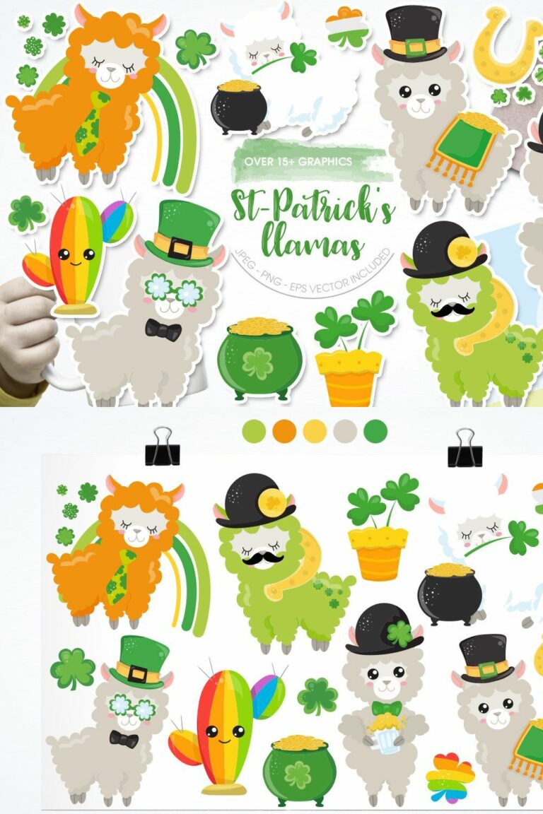 St Patrick's Llamas – MasterBundles