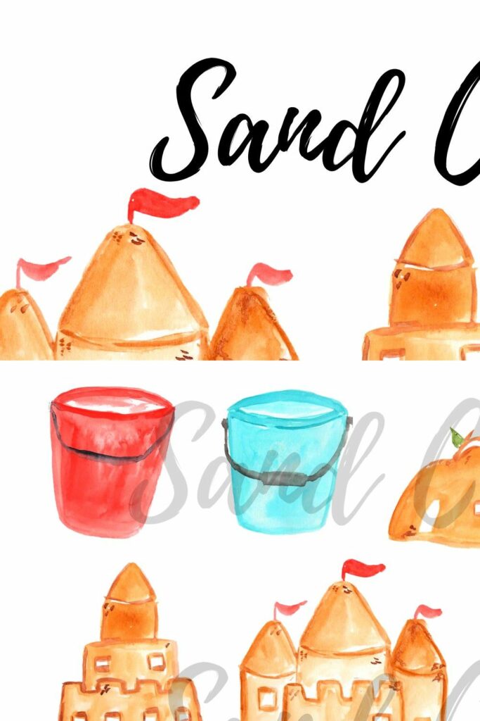 Summer Beach Sand Castle Clipart – MasterBundles
