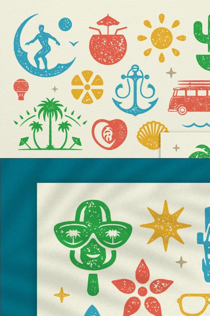 Summer illustrations set – MasterBundles