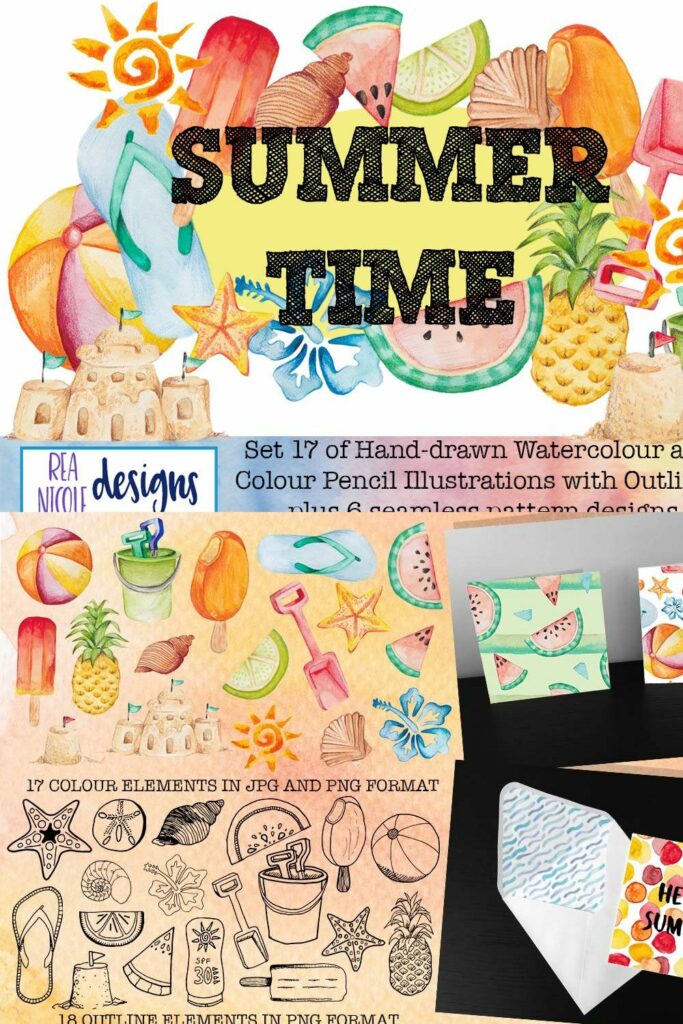 Summer Time Clip Art – MasterBundles