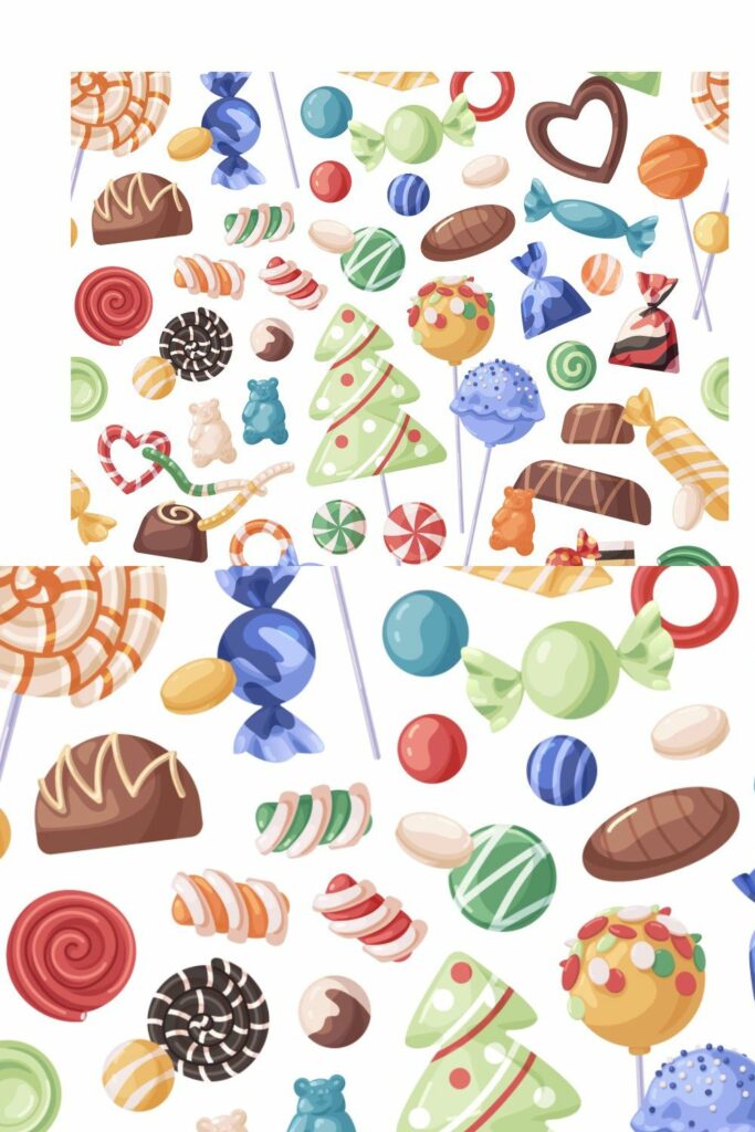 Sweets & candies seamless patterns – MasterBundles
