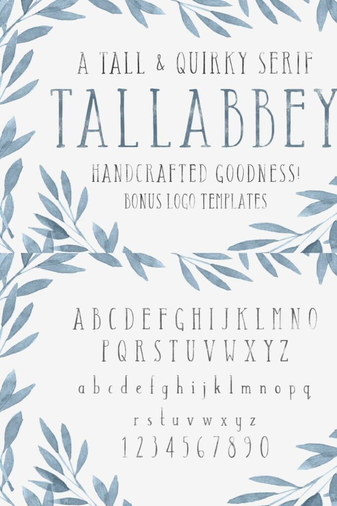 Tall Abbey Serif + 5 Logo Templates – MasterBundles