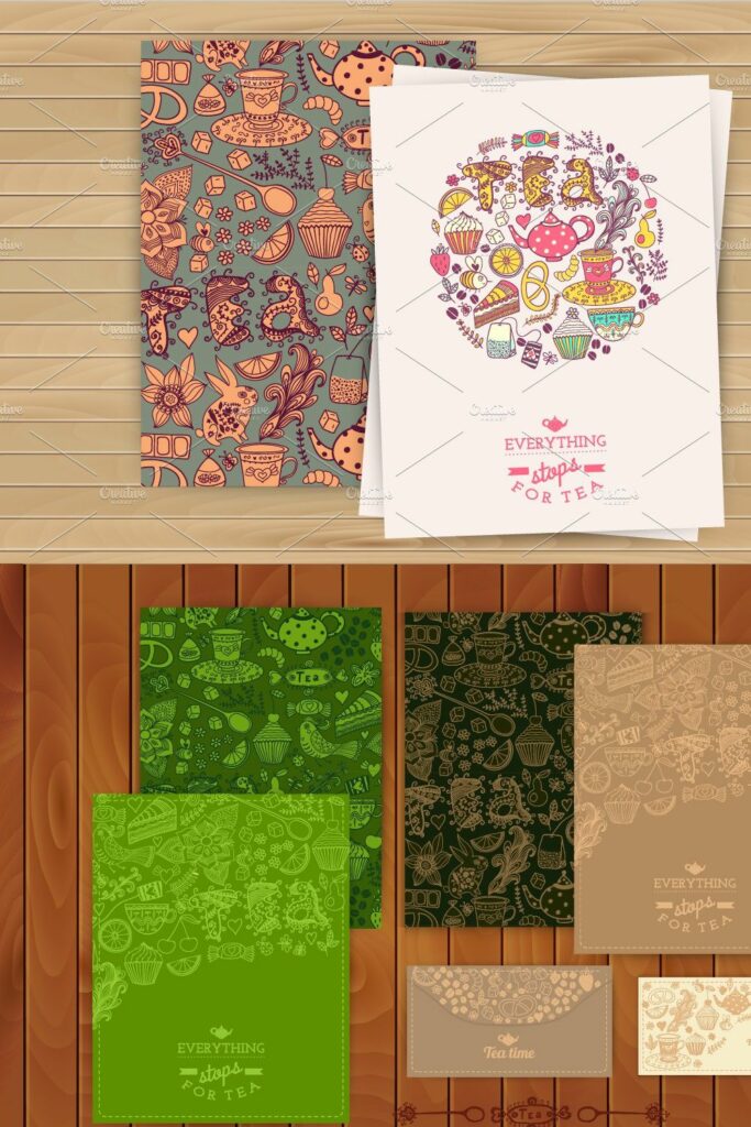 Tea, sweets seamless doodle pattern – MasterBundles