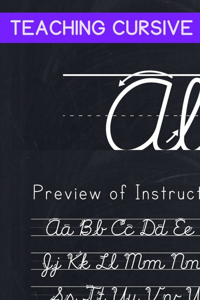 Teaching Cursive Letter Tracing Font Masterbundles