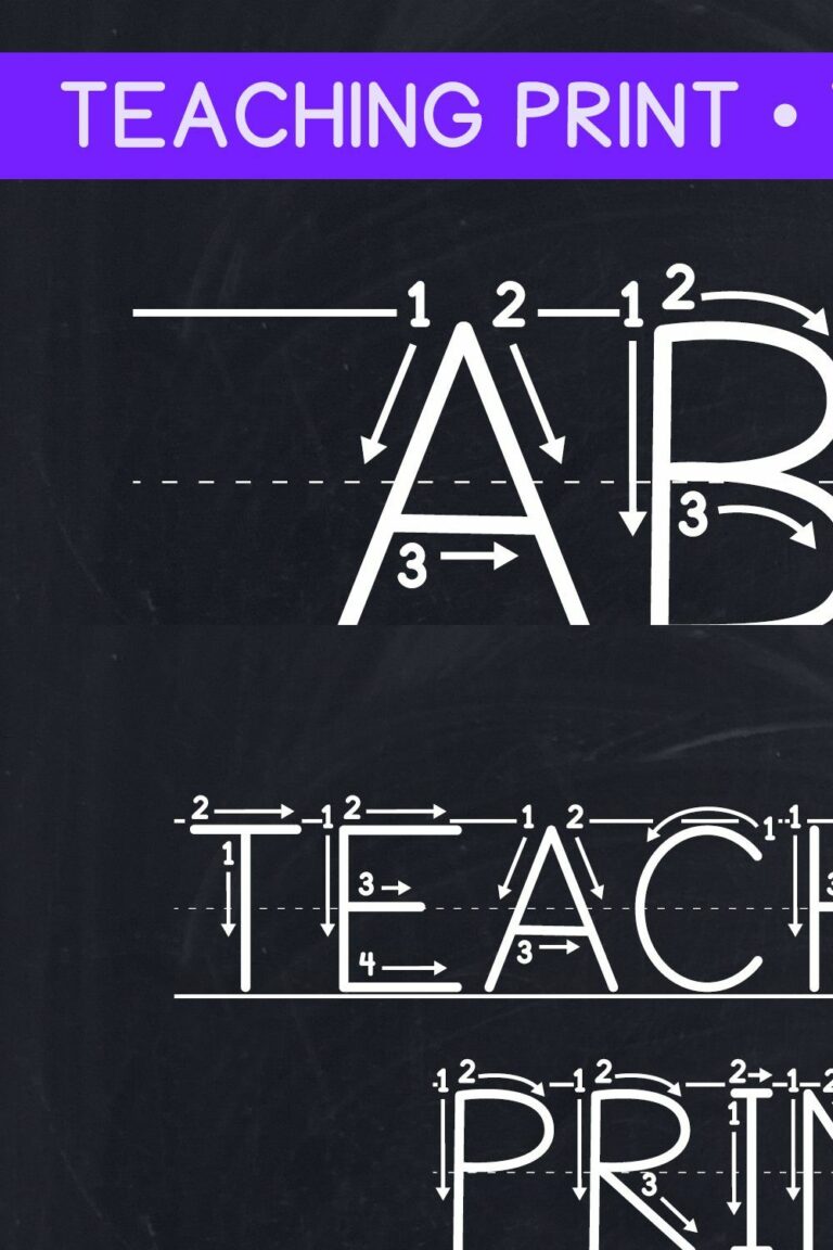 Teaching Print • Letter Tracing Font – MasterBundles