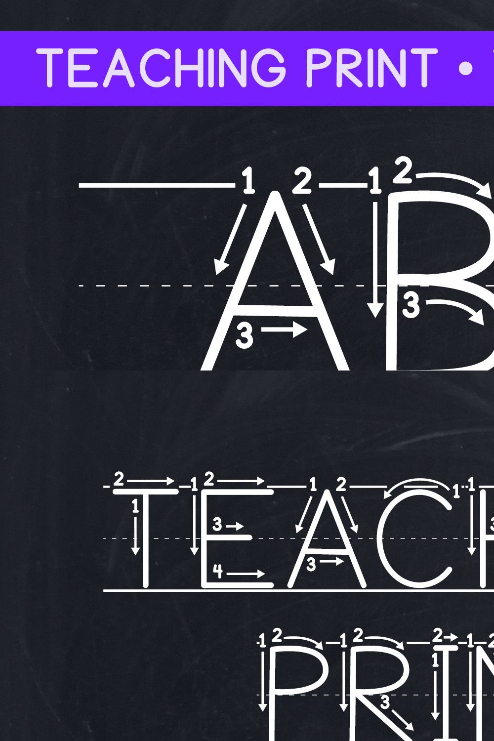 Teaching Print • Letter Tracing Font – MasterBundles
