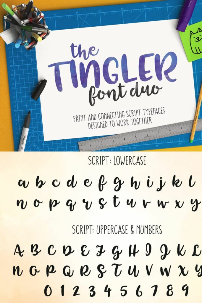 Tingler duo - two handwritten fonts – MasterBundles