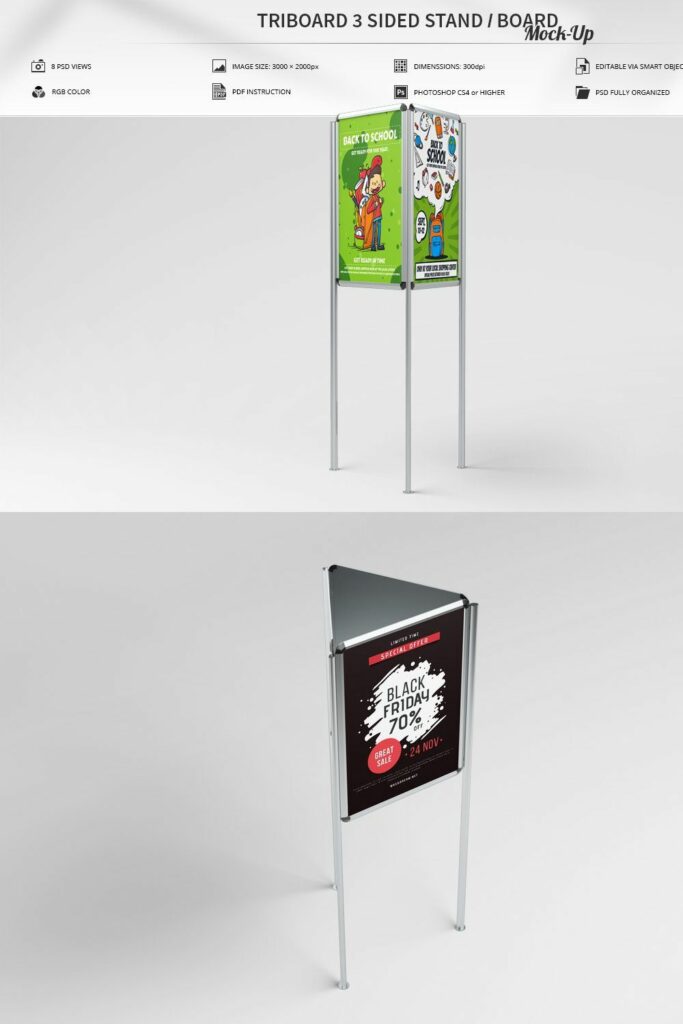 Triboard 3 Sided Stand/Board Mock-Up – MasterBundles