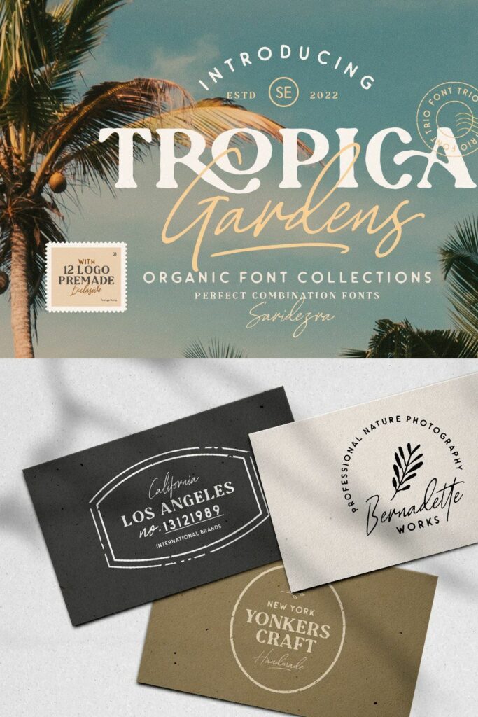 Tropica Gardens - Font Trio (+LOGOS) – MasterBundles