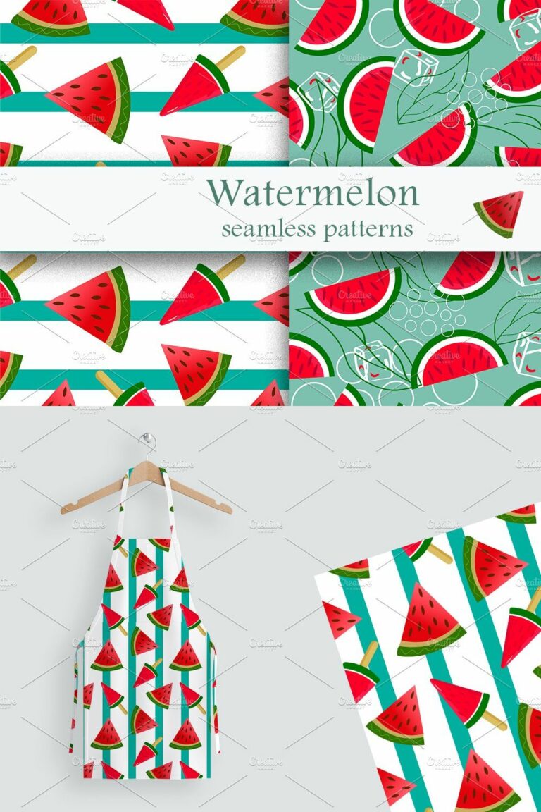 Two watermelon patterns. – MasterBundles