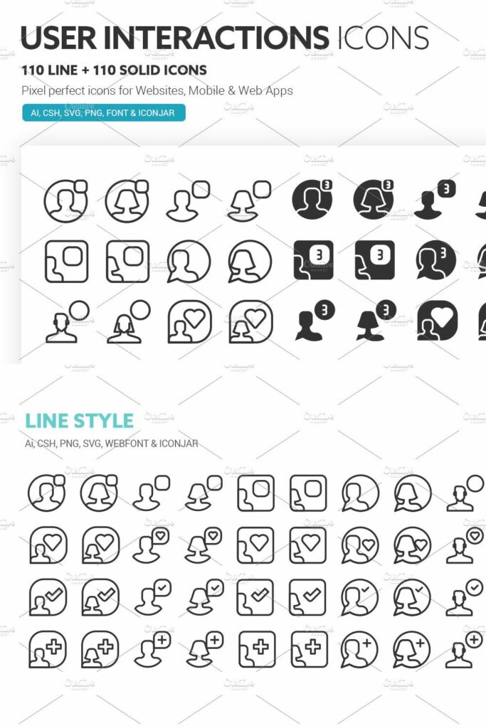 User Interactions Icons – MasterBundles