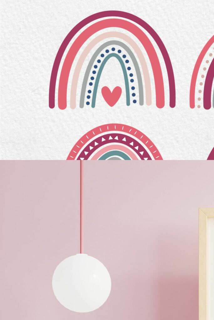Valentine's Day Boho Rainbow eps svg – MasterBundles
