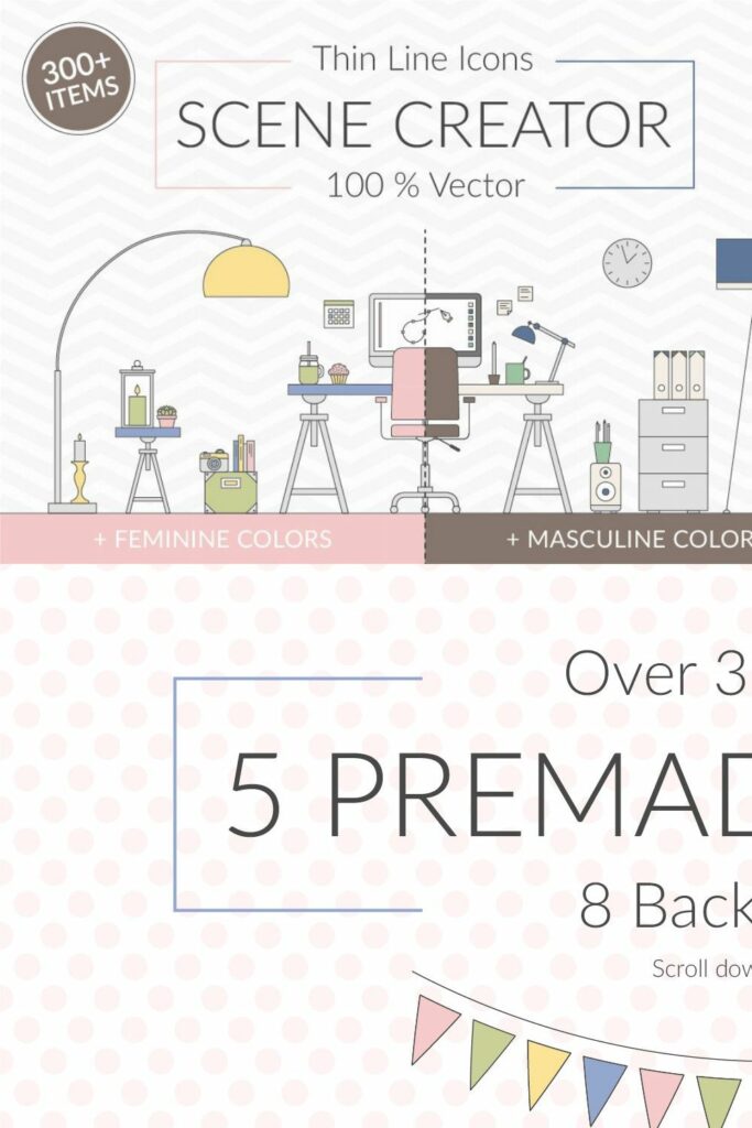 Vector Thin Line Scene Creator – MasterBundles