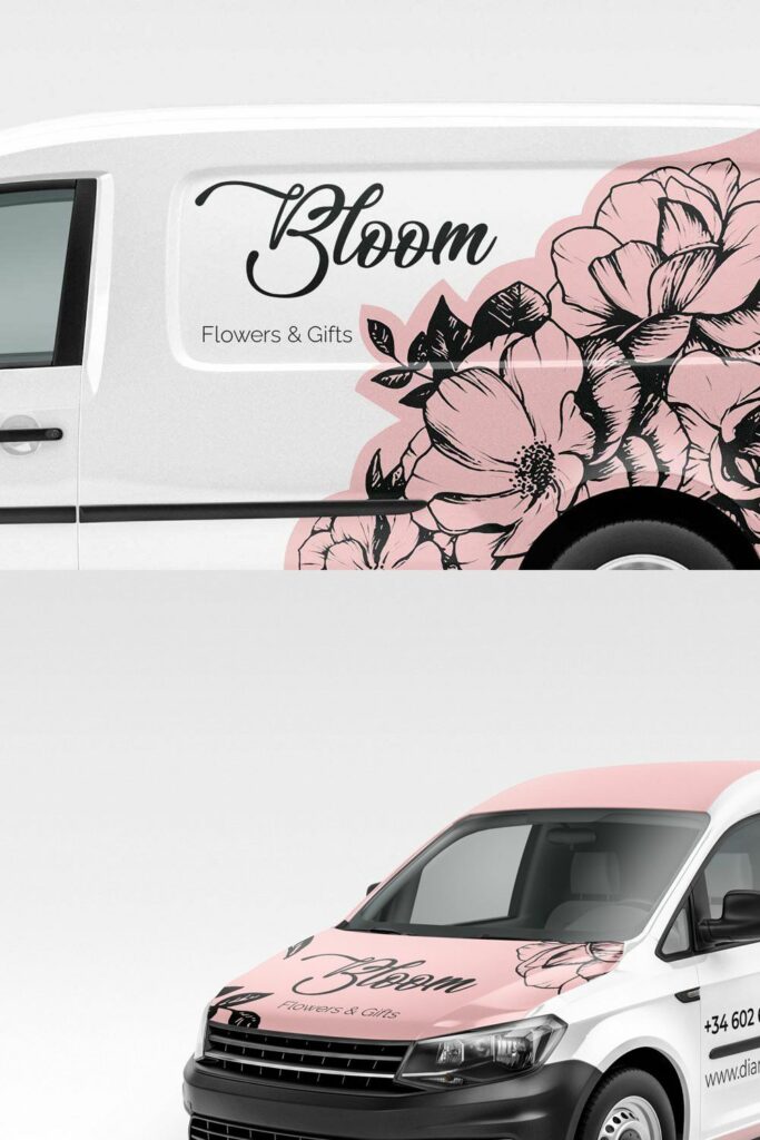 Vehicle Graphic Florist Van Wrapping – MasterBundles