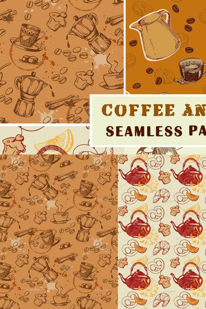 Vintage Coffee Seamless Patterns – MasterBundles