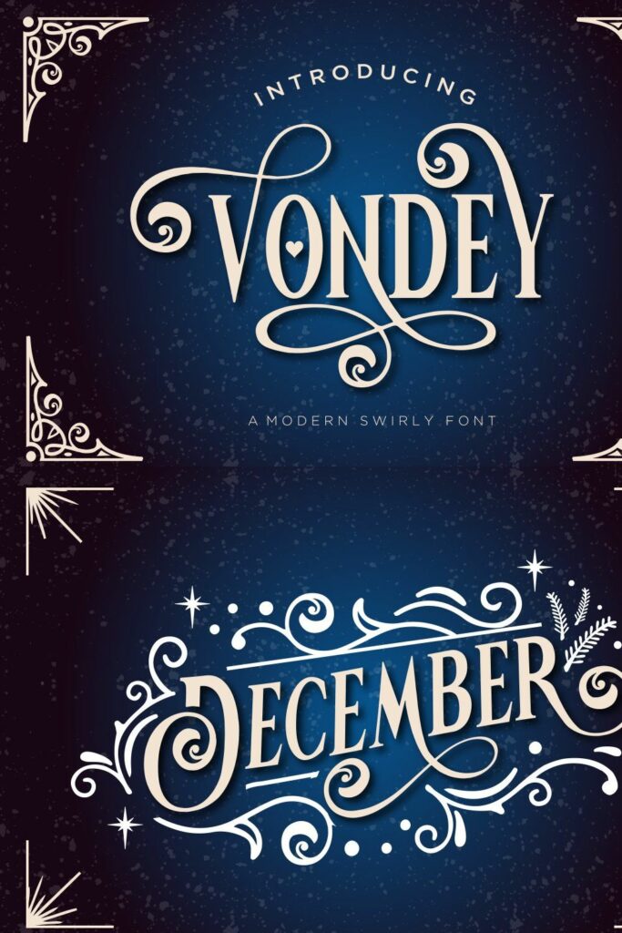 Vondey - Holiday font & ornaments – MasterBundles