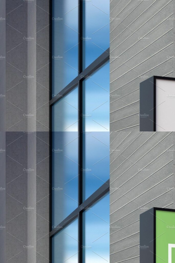 Wall mount rectangular sign facade – MasterBundles