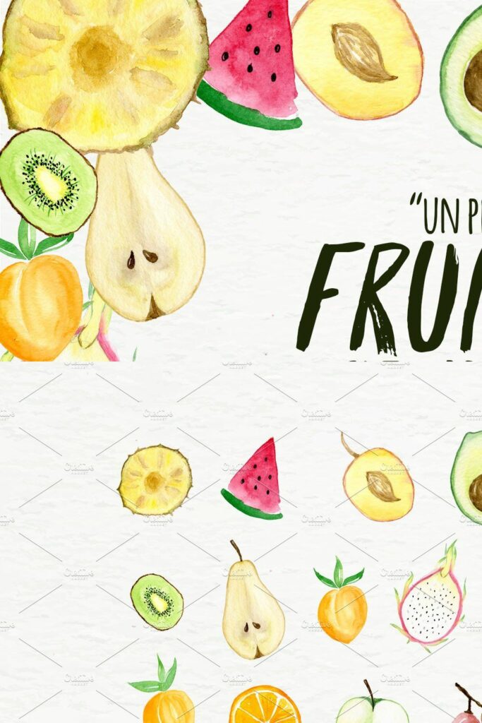watercolor fruits clipart – MasterBundles