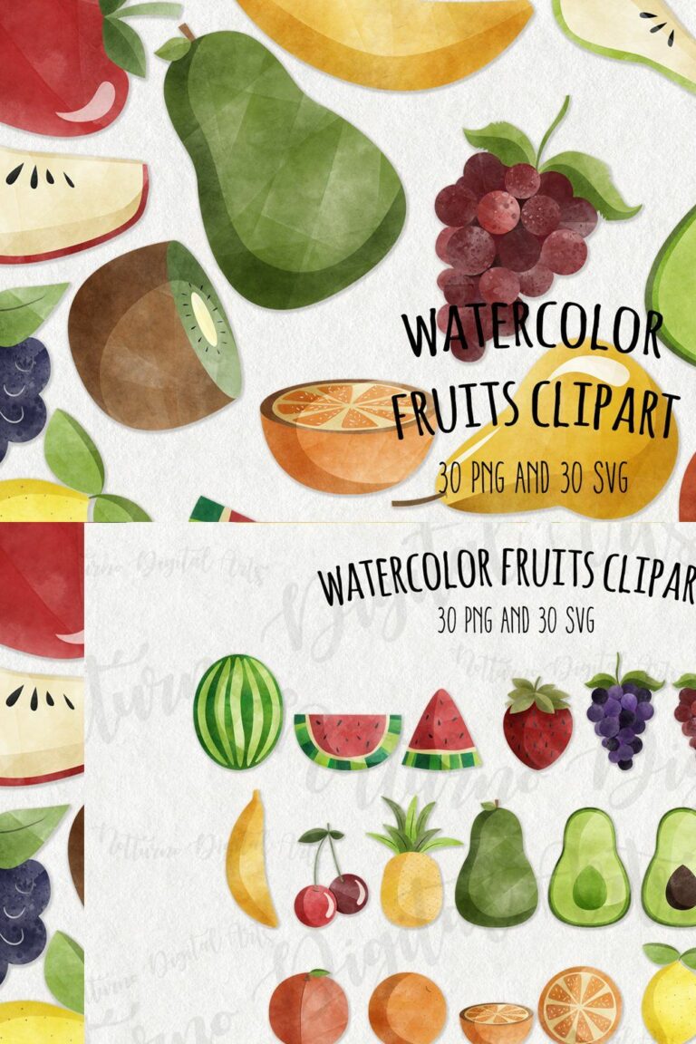 Watercolor Fruits Clipart – MasterBundles