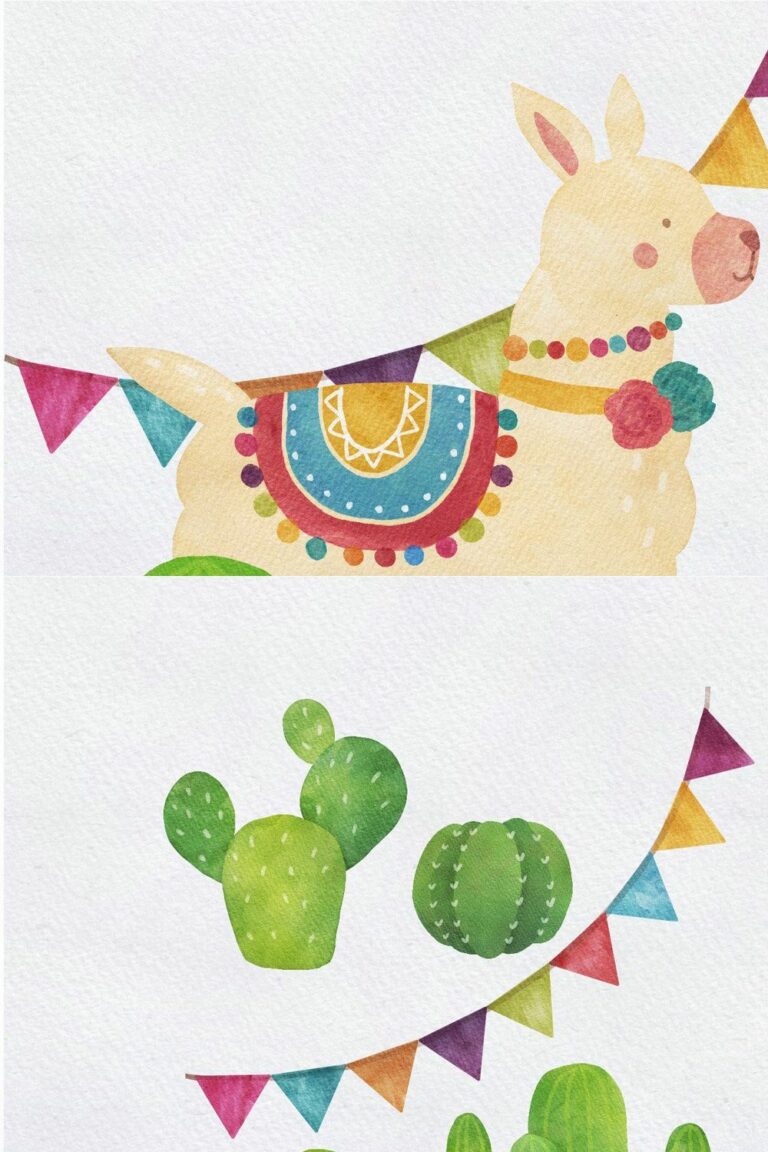 Watercolor Llama Clip Art – MasterBundles