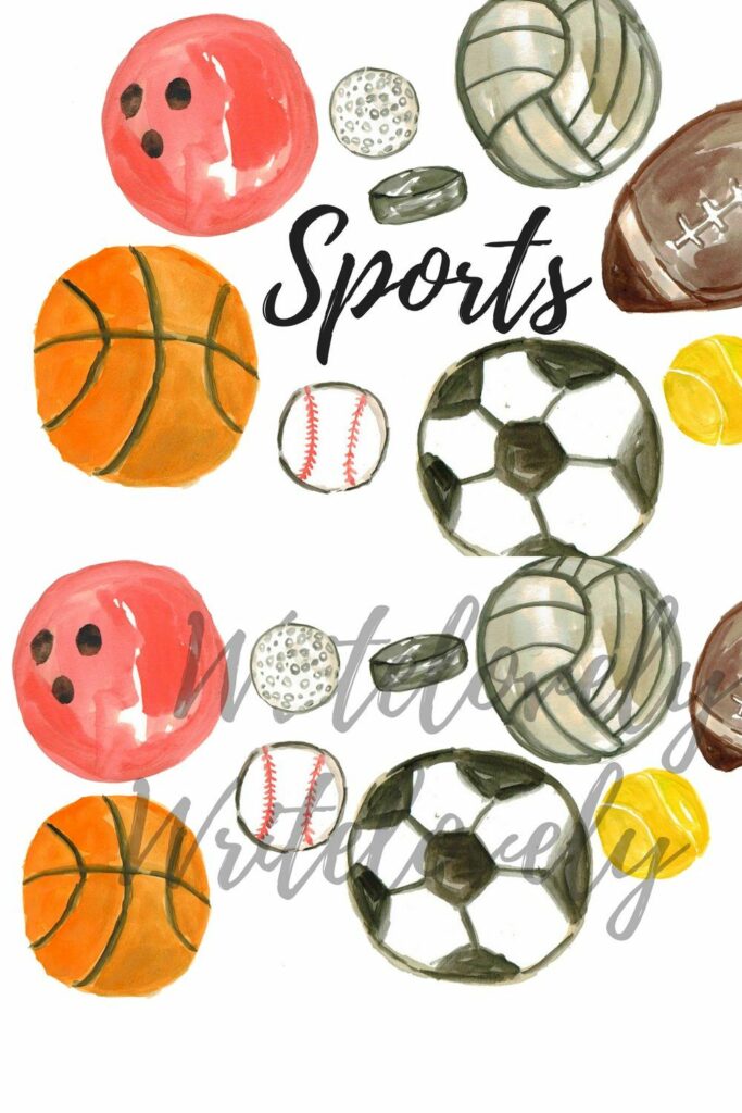 Watercolor Sport Balls Clipart – MasterBundles