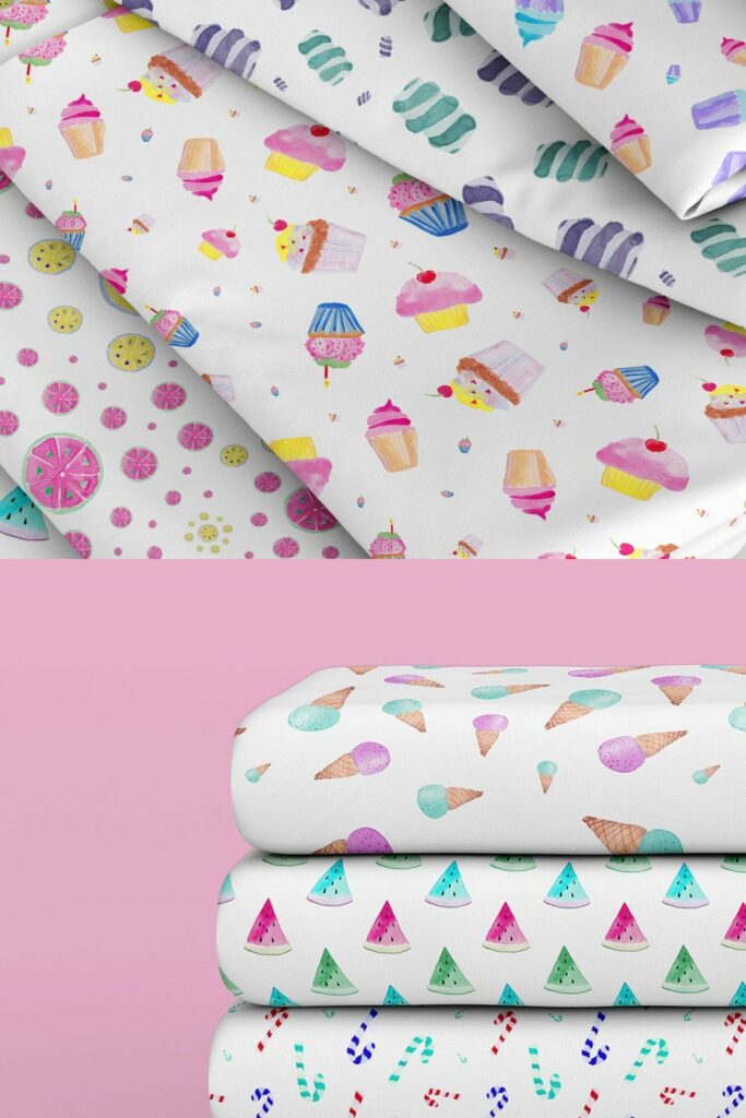 Watercolor Sweet Patterns – MasterBundles