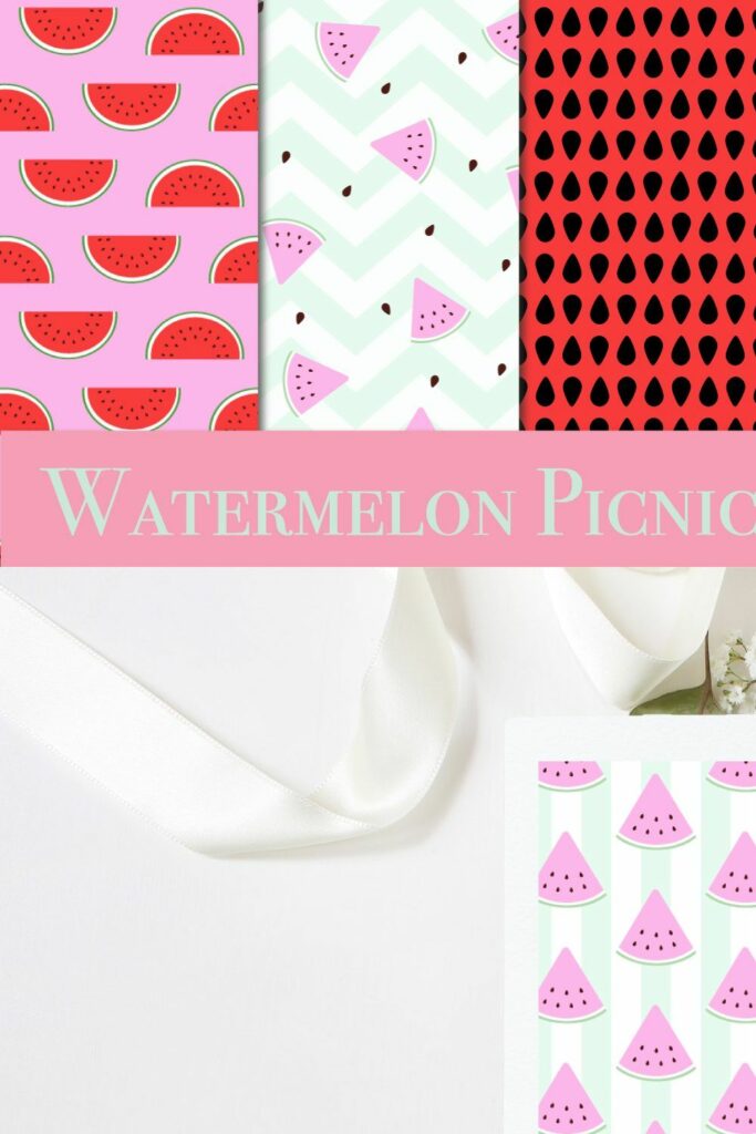 Watermelon Picnic Patterns – MasterBundles