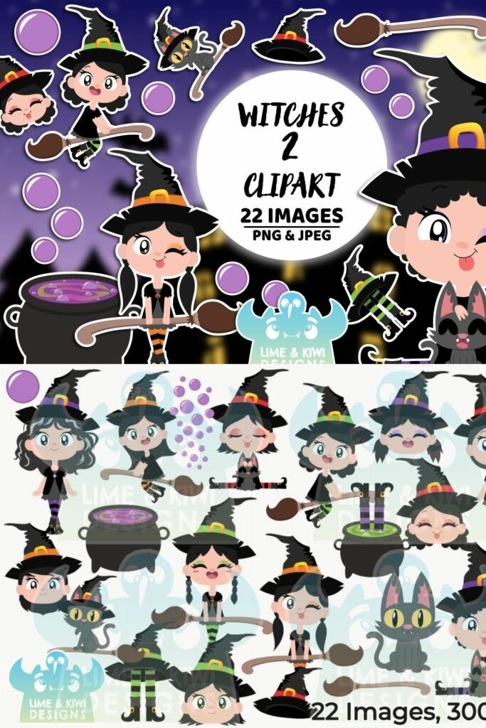 Wicked Witches 2 Clipart – MasterBundles