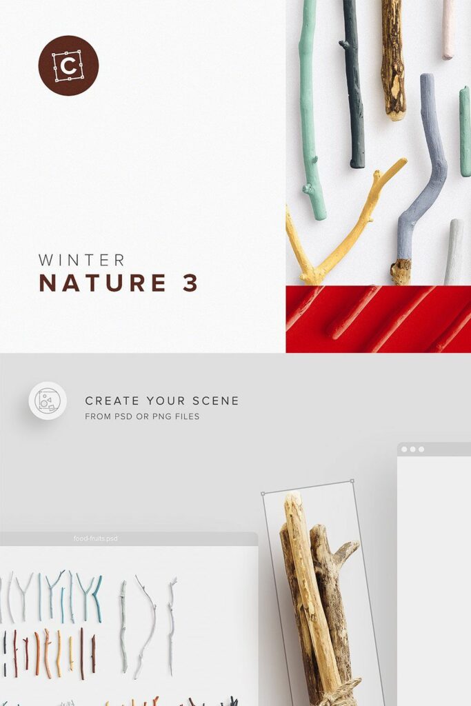 Wooden Nature Sticks Scene Creator – MasterBundles