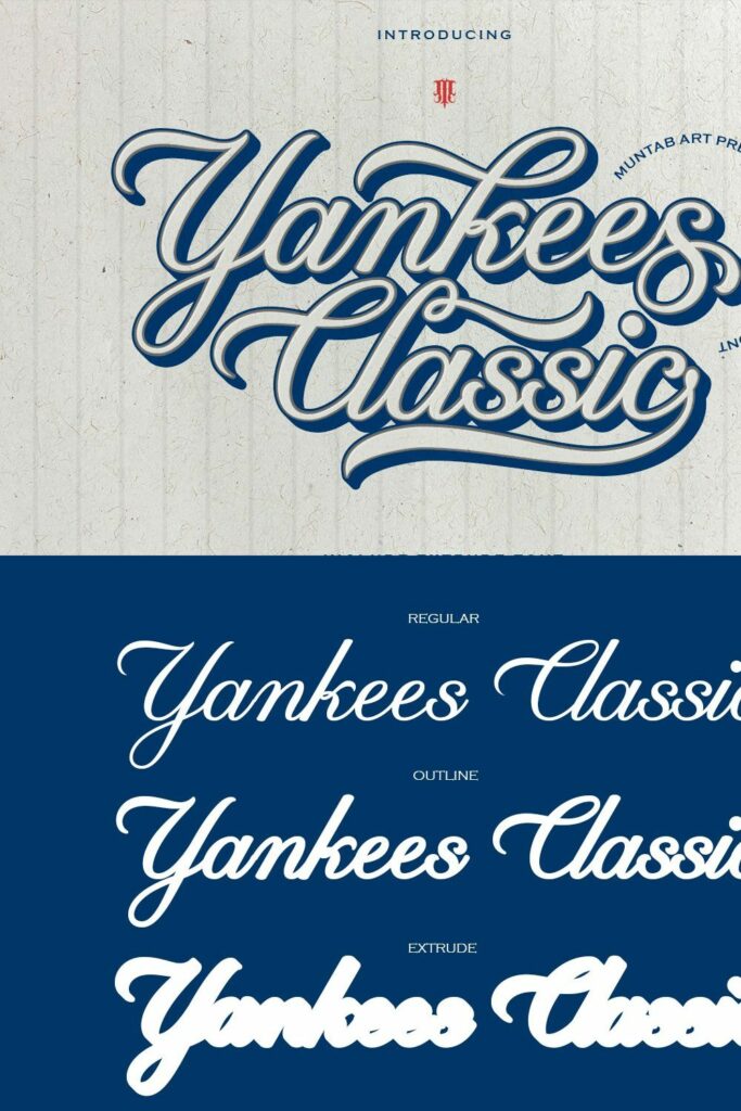 Yankees Classic | Athletics Font – MasterBundles
