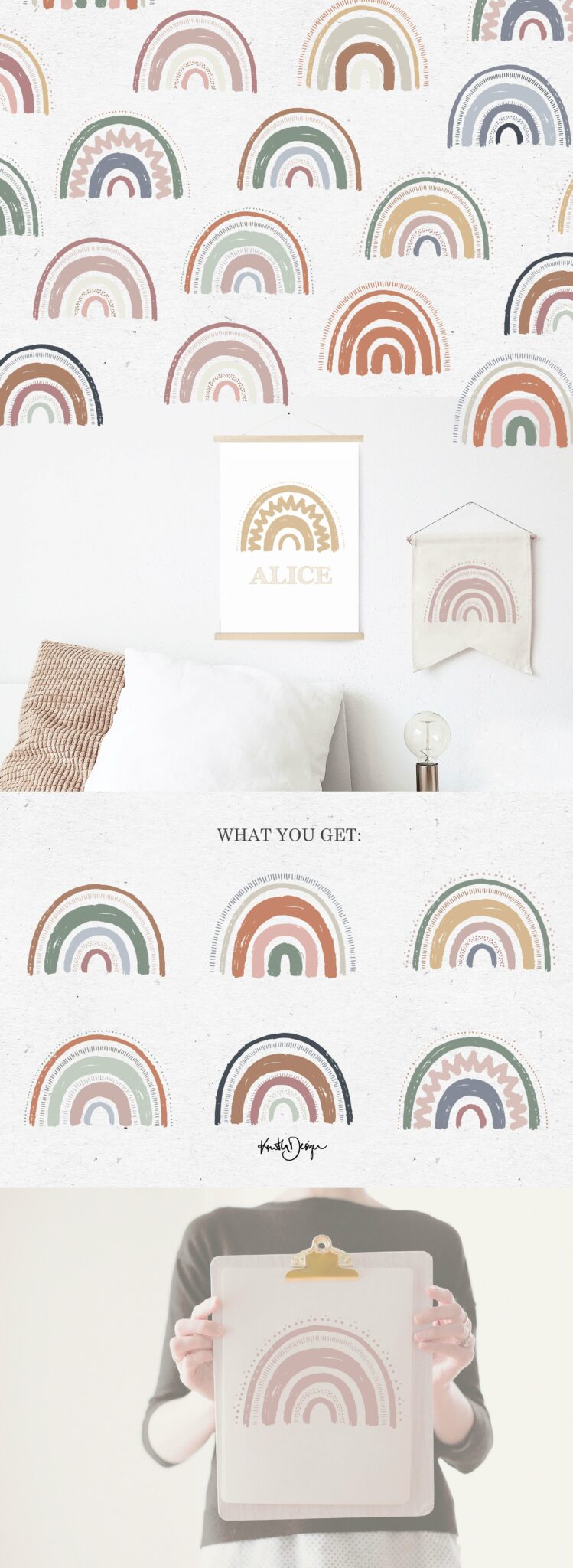 BOHO RAINBOW BUNDLE VECTOR + PNG – MasterBundles