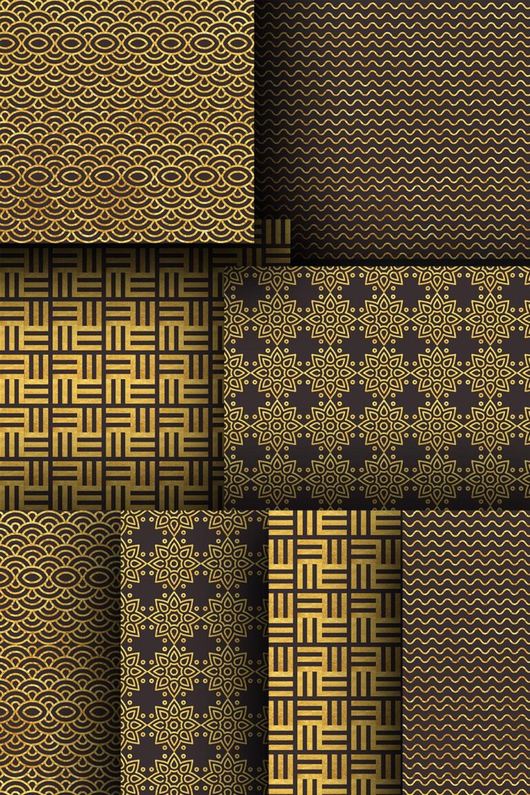 GOLDEN PATTERN DESIGNS FOR WALLPAPERS - POSTER BACKGROUND - TSHIRT ...