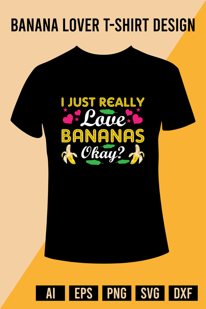 Banana Lover T-Shirt Design - MasterBundles