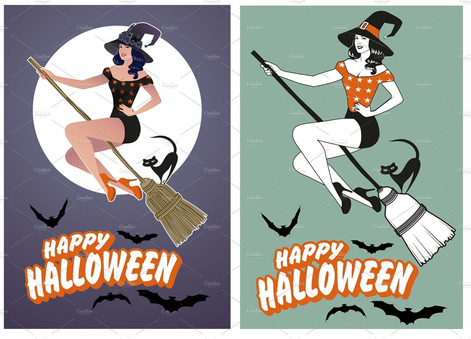 Beautiful Witch Pin Up Poster – MasterBundles