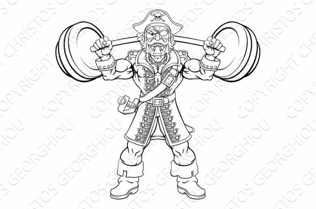 Pirate Weight Lifting Barbell – MasterBundles