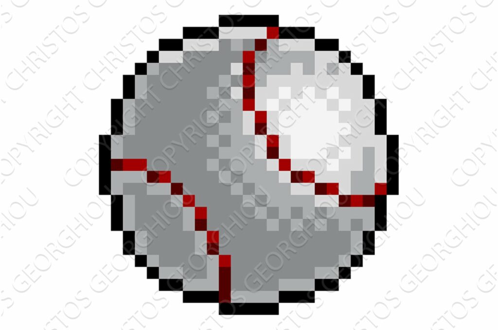 Baseball Ball Pixel Art Eight Bit – MasterBundles