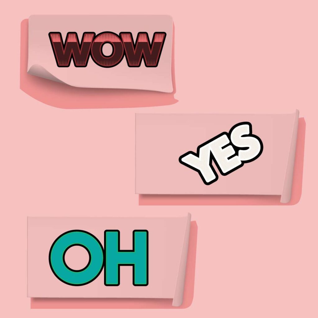 Pop art style word vector set - MasterBundles