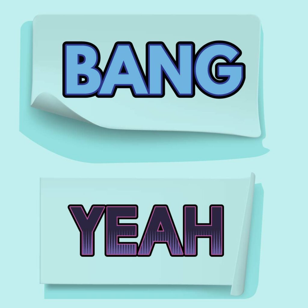 Pop art style word vector set - MasterBundles