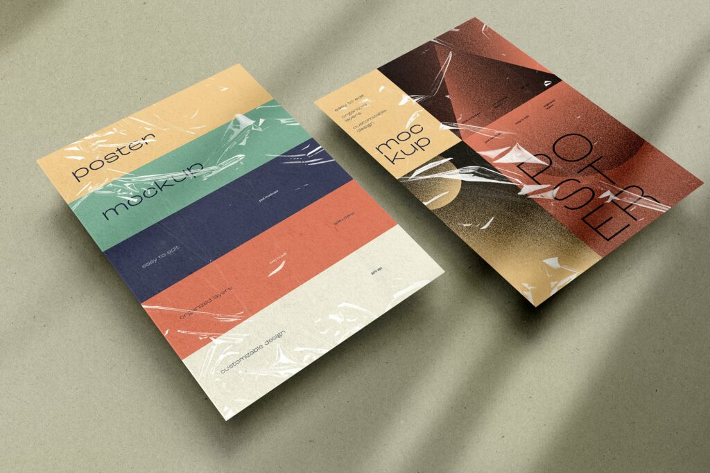 Glued / Plastic / Poster Mockups – MasterBundles
