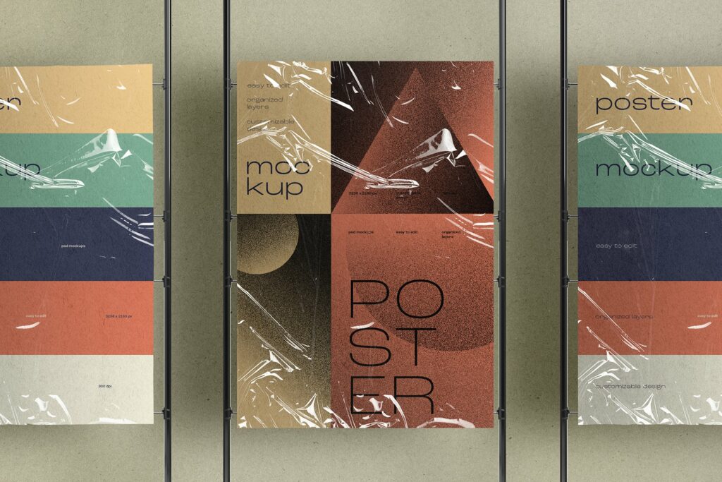Glued / Plastic / Poster Mockups – MasterBundles