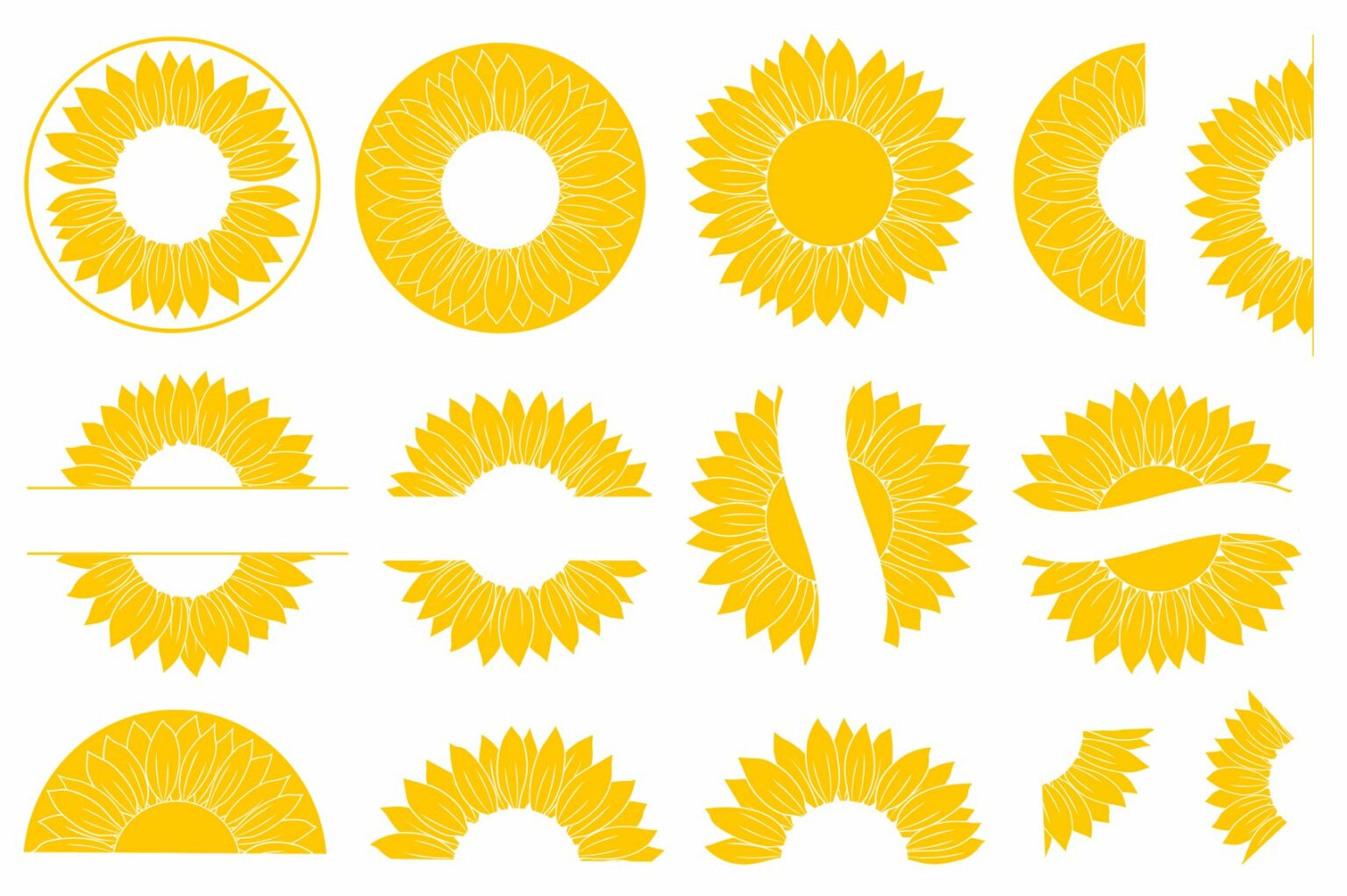 Sunflower monogram. Sunflower SVG – MasterBundles