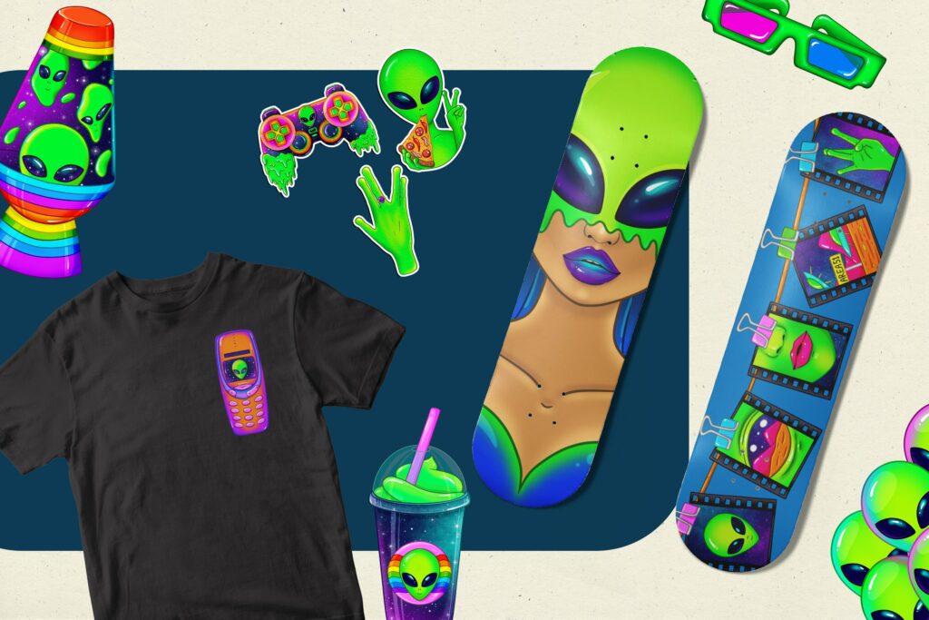 UFO Alien clipart collection – MasterBundles