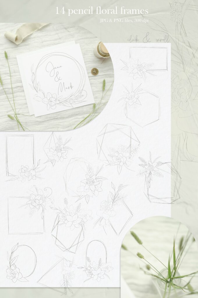 Pencil Sketches of Spring Flowers – MasterBundles
