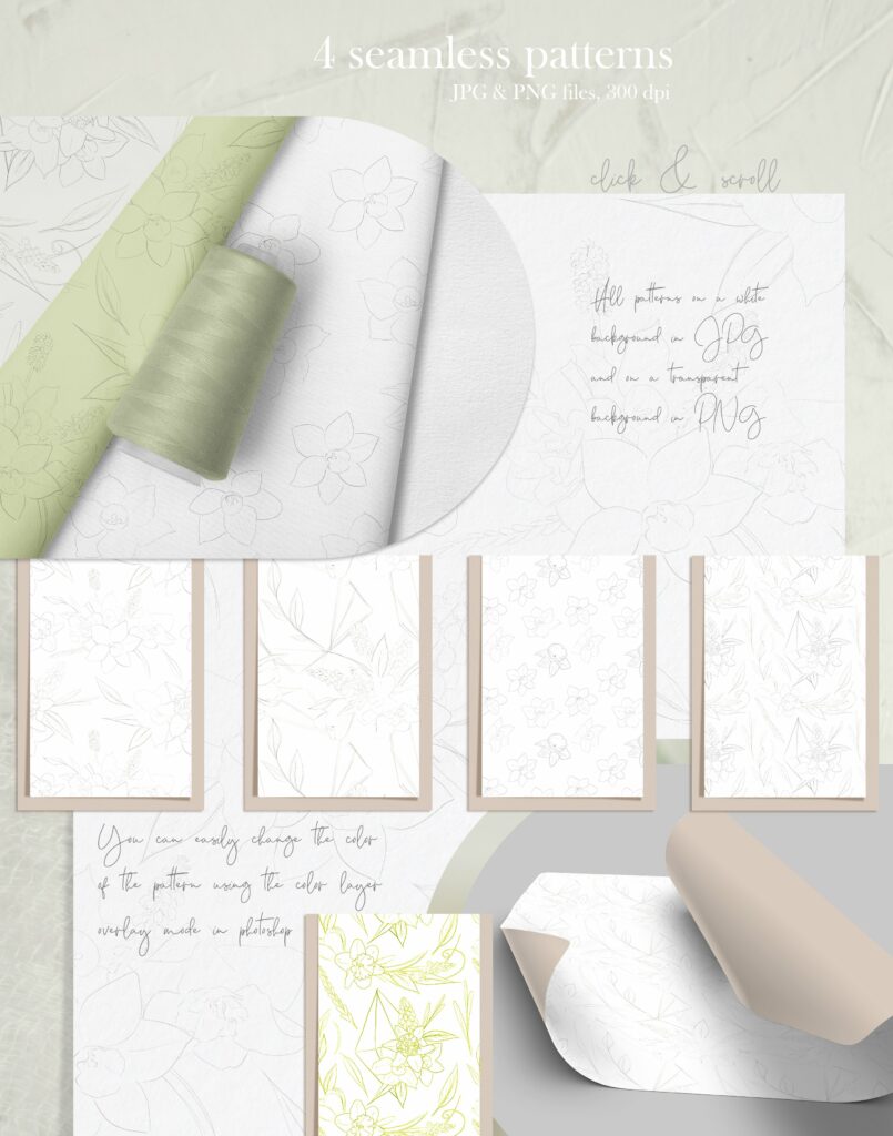 Pencil Sketches of Spring Flowers – MasterBundles