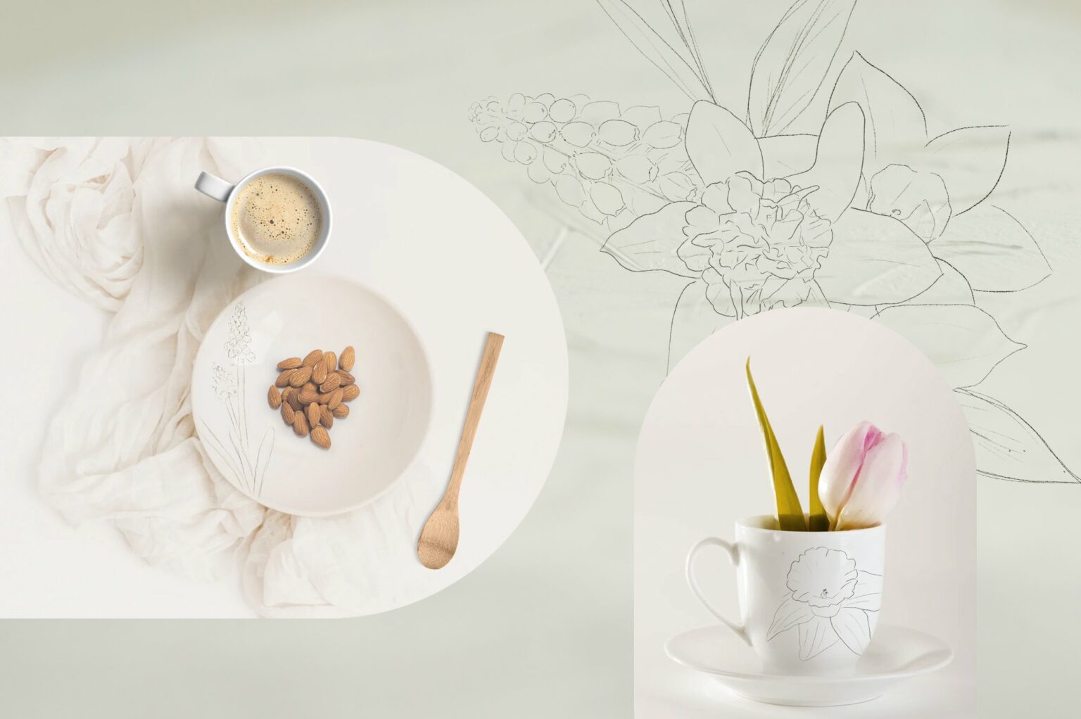 Pencil Sketches of Spring Flowers – MasterBundles