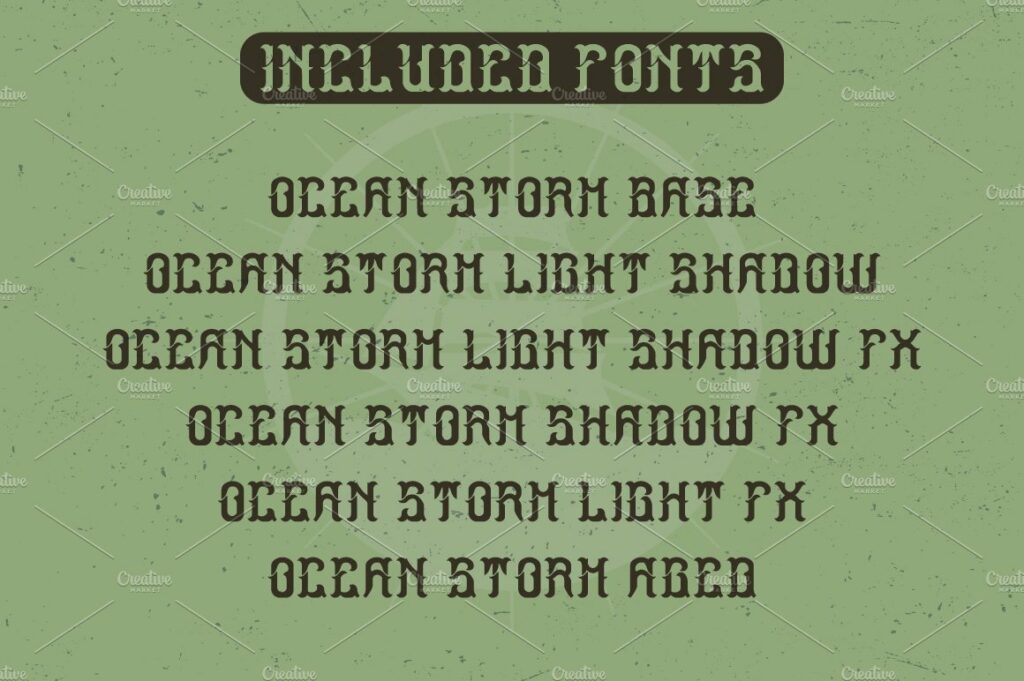 Ocean Storm label font – MasterBundles